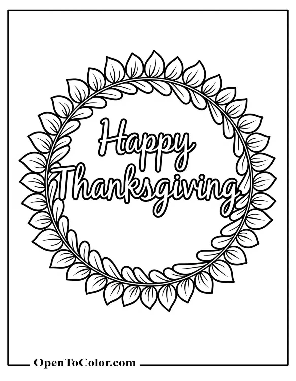 Thanksgiving Coloring Pages (73+ Easy and Free Printable PDF) - OpenToColor