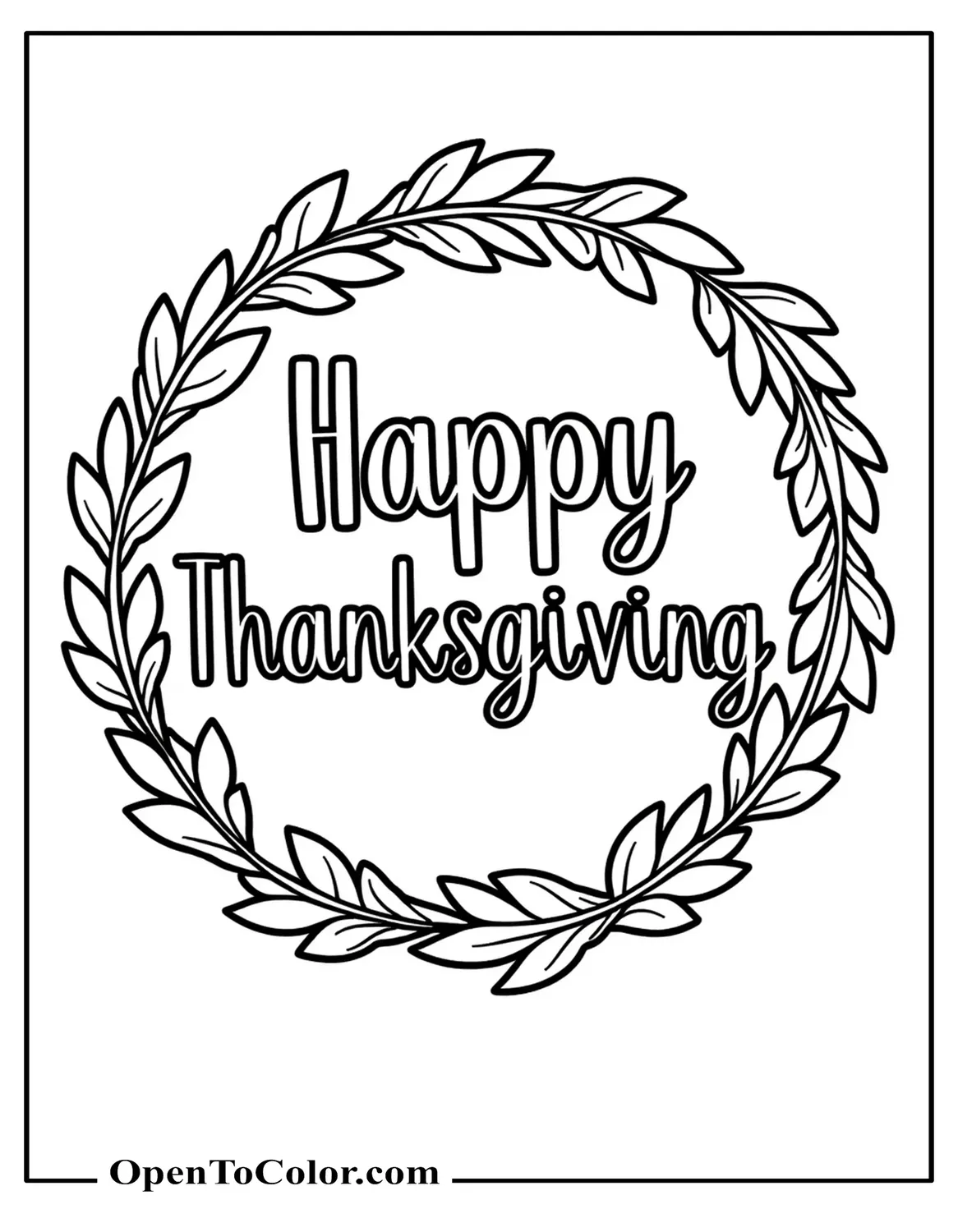 Thanksgiving Coloring Pages (73+ Easy and Free Printable PDF) - OpenToColor