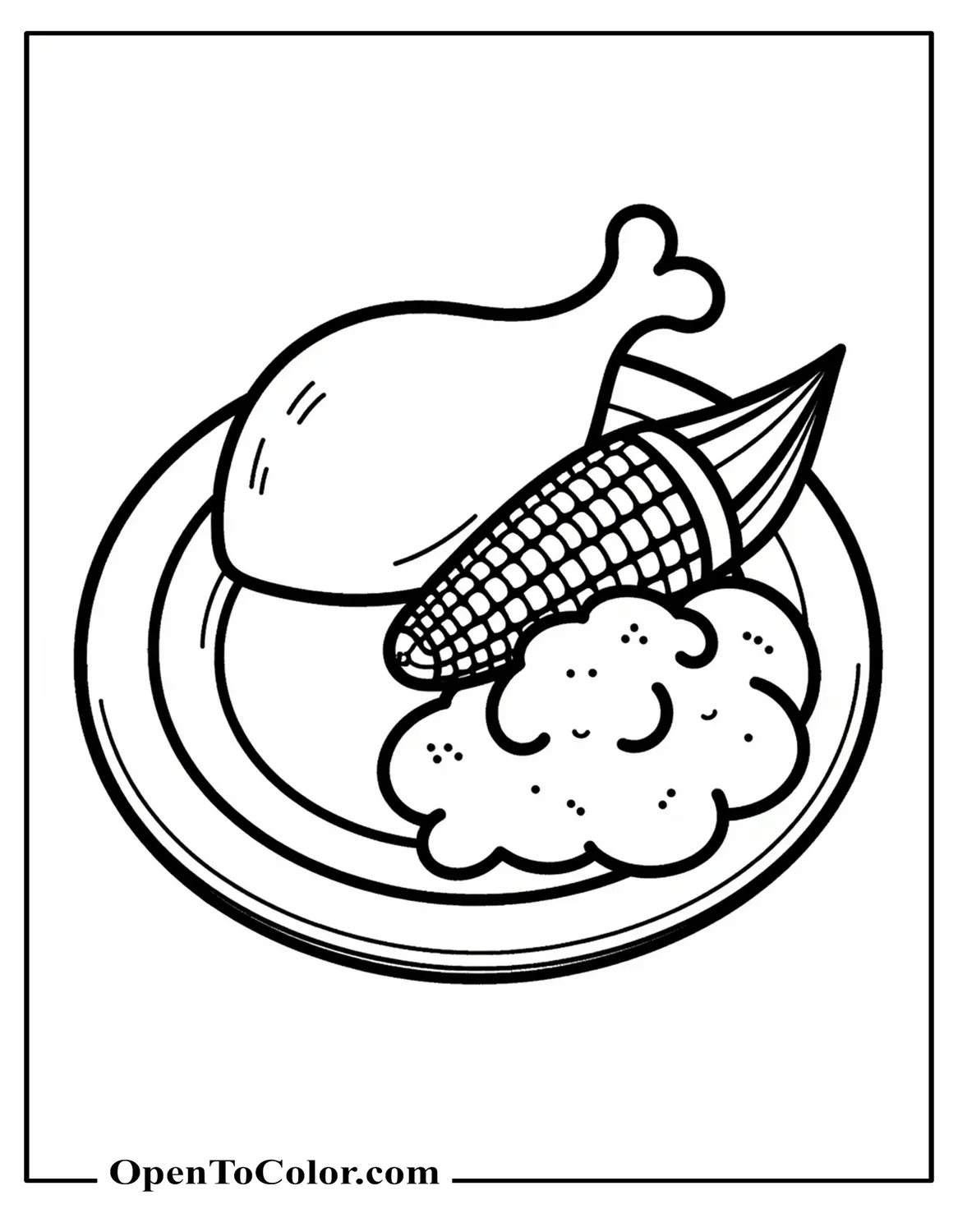 Thanksgiving Coloring Pages (73+ Easy and Free Printable PDF) - OpenToColor