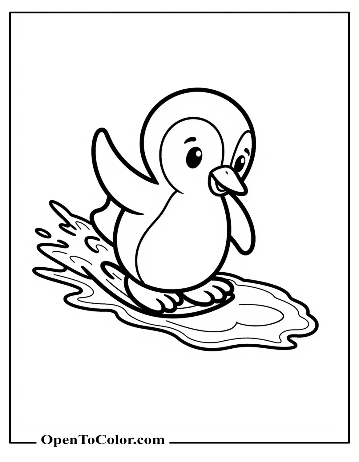 Penguin Coloring Pages (46+ Easy and Free Printable PDF) - OpenToColor